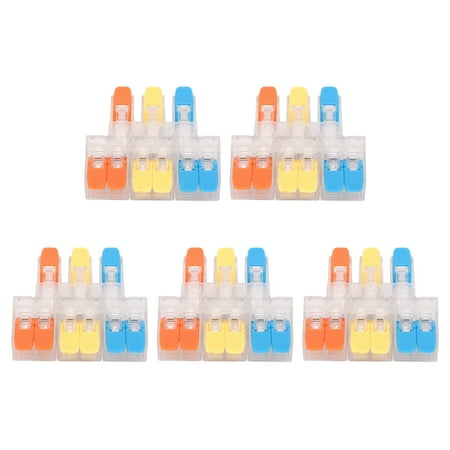 Conductor Wiring Splice Connector,5Pcs 3 in 6 Splicing Wire Connector ...
