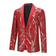 AZoiNM Men's Slim Fit Sequin Tuxedo Suit, 1-Button Shawl Lapel 2-Piece ...