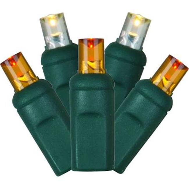 50Lt LED Bulb Warm White & Green Wire Wide Angle Coax Light Set - 6 in ...