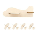 OGITUDE 5pcs Diy Assembled Airplane Unpainted Airplane Wood Unfinished ...
