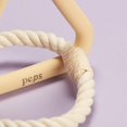 Peps Pet Toy Natural Rubber Triangle w/Cotton Rope (Small Size) Tan ...