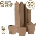 Takeout Food Containers 8 Oz Microwaveable Kraft Brown Paper Mini ...