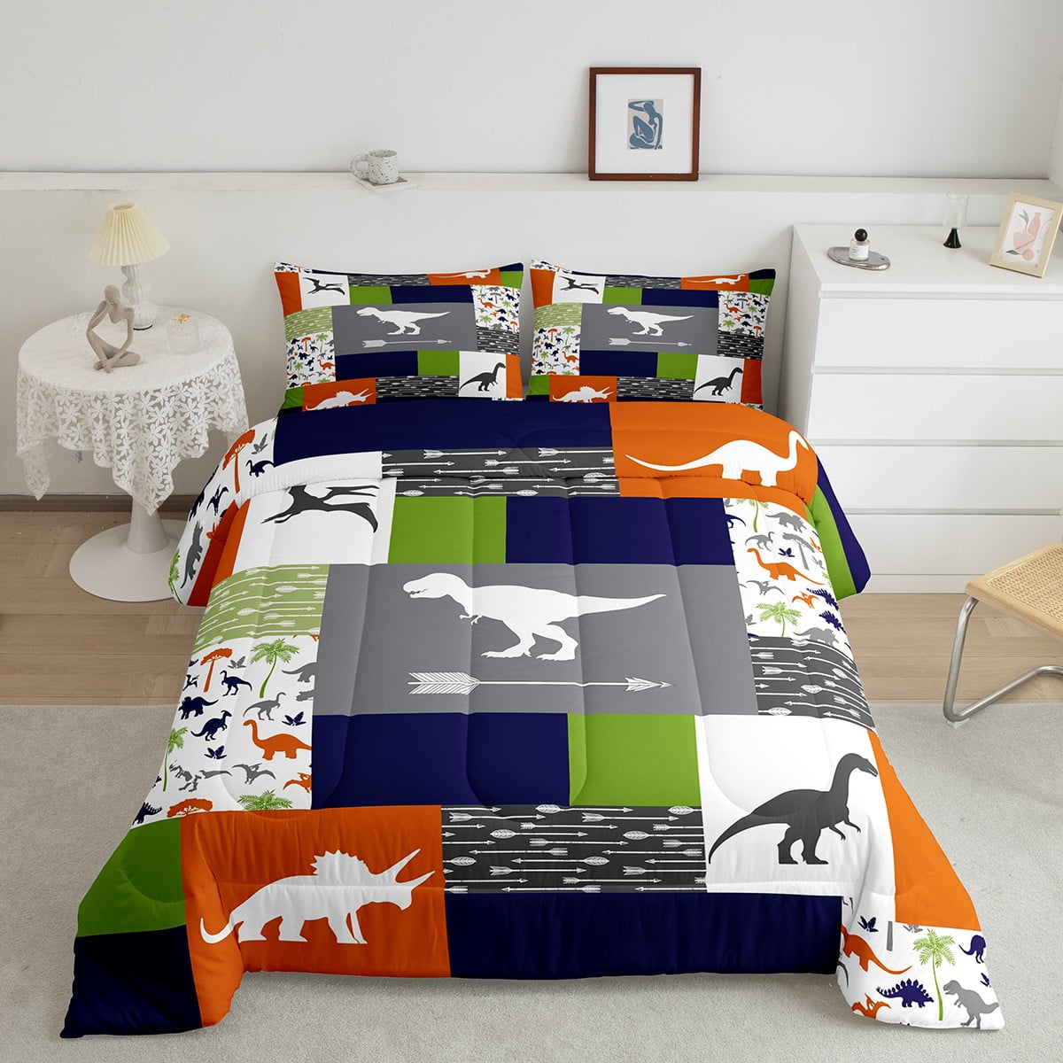 Click here for Erosebridal Cute Dinosaur Comforter Sets King Size... prices