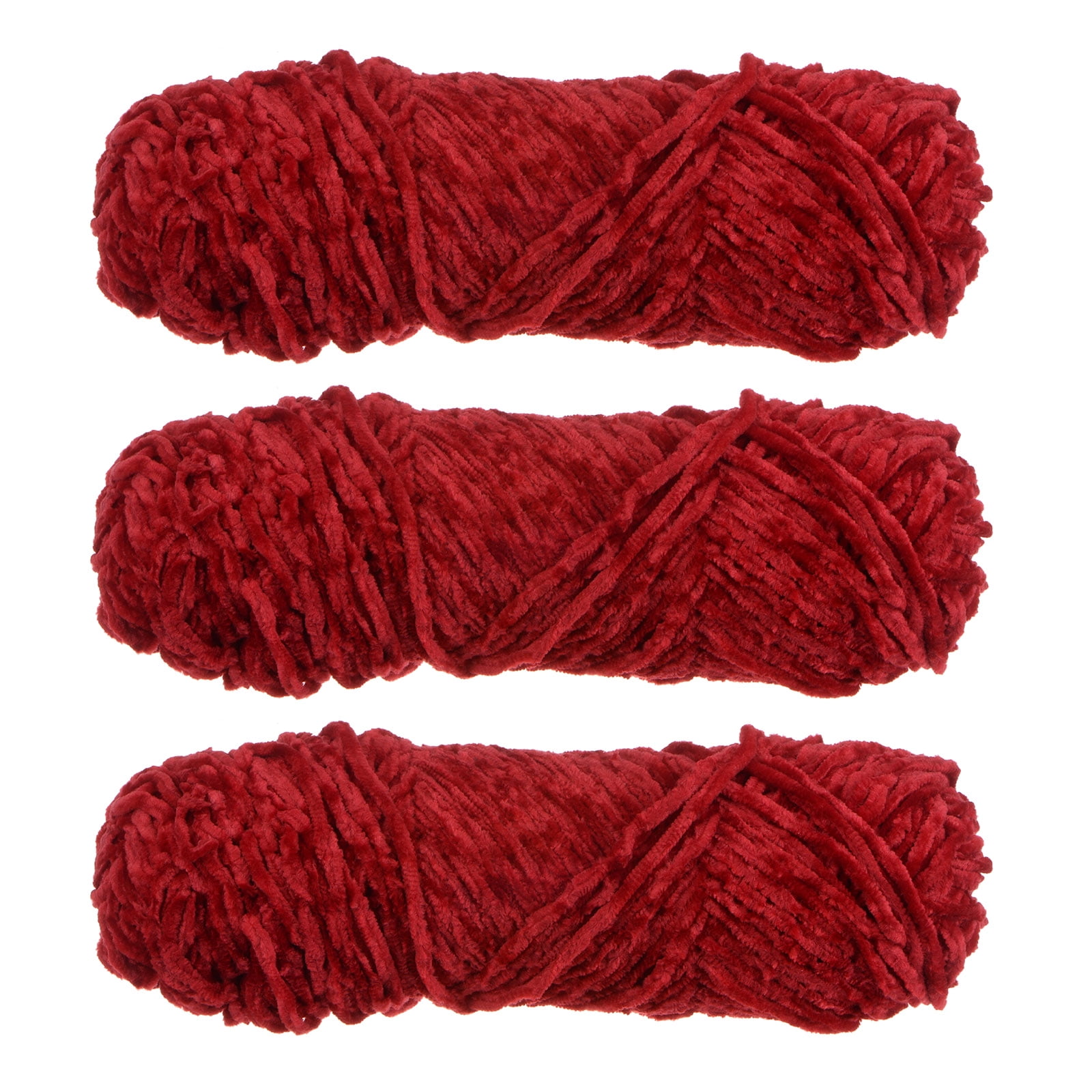 Click here for Unique Bargains Polyester Velvet Deep Red Chenille... prices