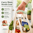 10 Pack Portable Grocery Bag Carrier Handles, Ergonomic Shopping Bag ...