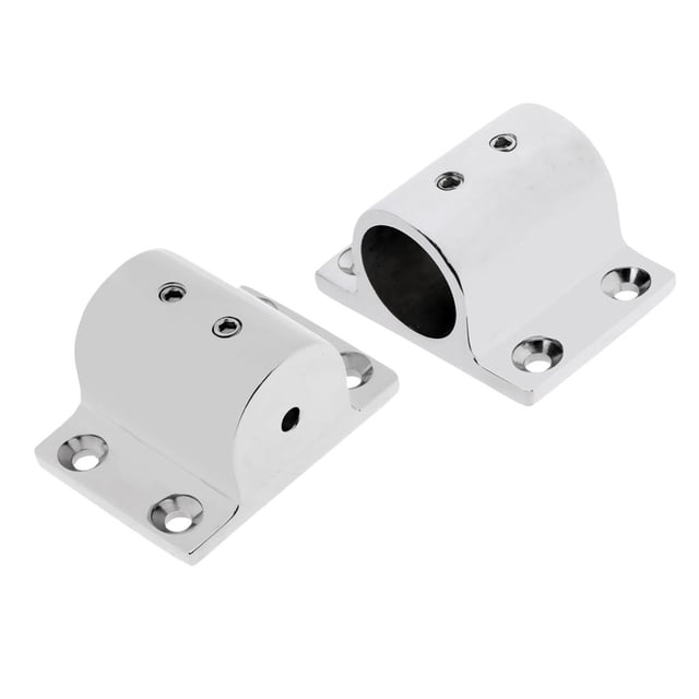 2pcs Boat Hand Rail Fittings 90 Degree Stanchion Rectangle Base for ...