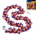2Pcs Star Spangled Solar Flag Light String – Independence Day ...