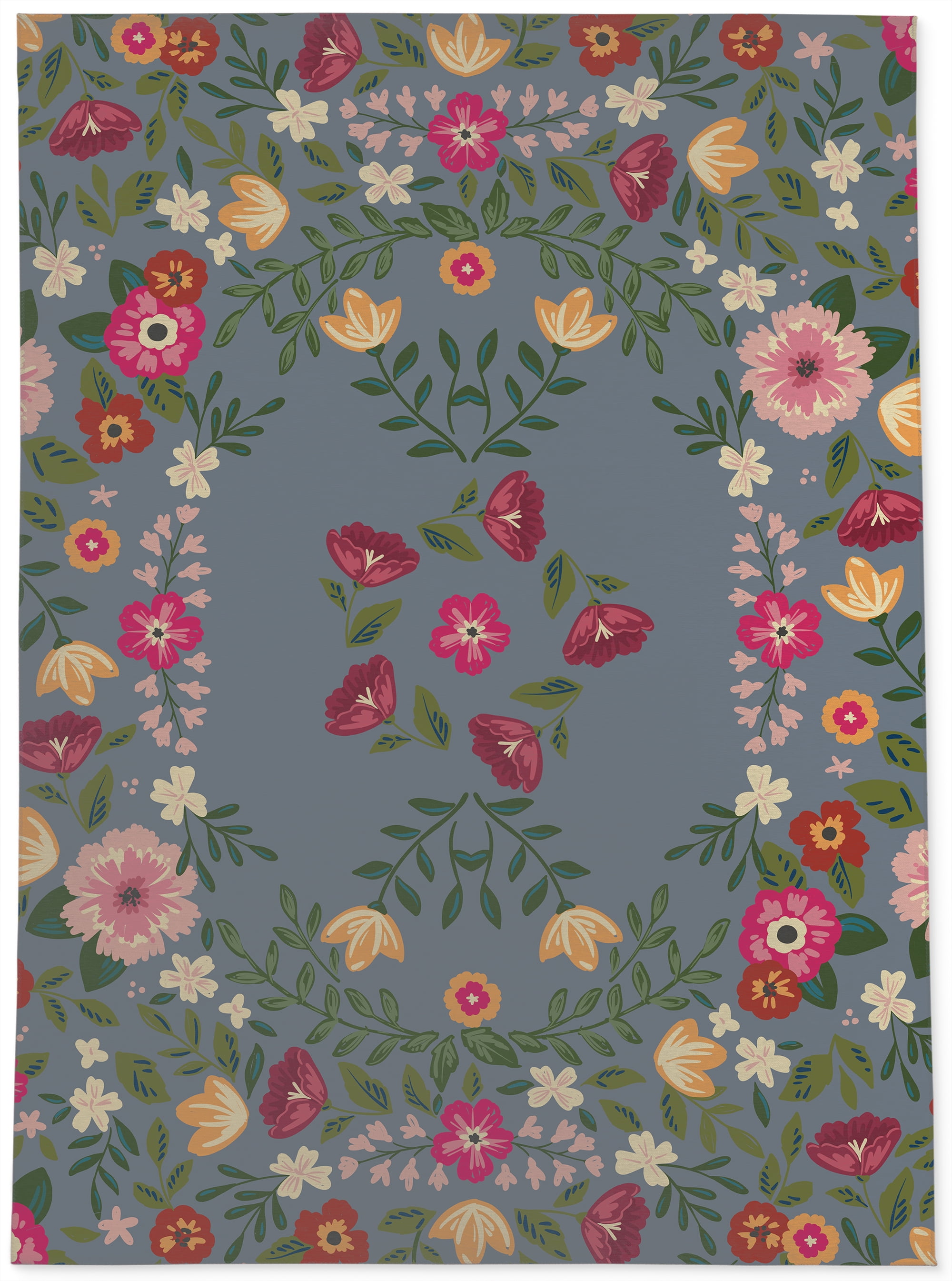 Boho Fields Denim Area Rug by Kavka Designs - Walmart.com