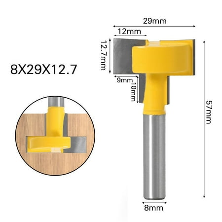 T-Slot & T-Track Slotting Router Bit 8mm Shank For Woodworking Chisel ...