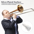 51D Silver Trombone Mouthpiece - Brass, Compatible with Beginners and ...