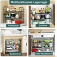 adhino Expandable Under Sink Rack, 2 Tier Sink Cabinet Organizer ...
