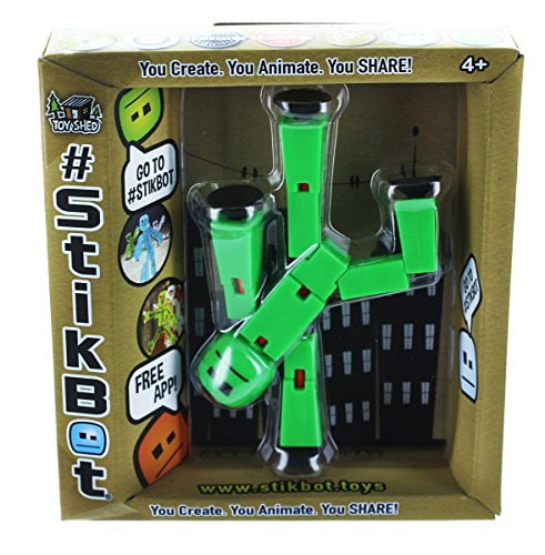 Stikbot Solid Color Green Action Figure Opaque Filming Animation Toy ...
