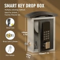 Key Lock Box Wall Mount with Key Drop Slot, Digital Lockbox, OTP/APP ...