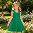 Afdoent Girls Dress Kids Printed Tie Strap Dress For Toddler ...