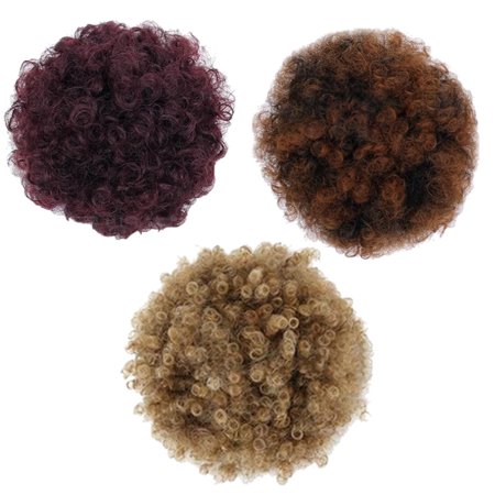 Electronicheart Women Fluffy Ball Head Explosion Hair Chemical Fiber ...