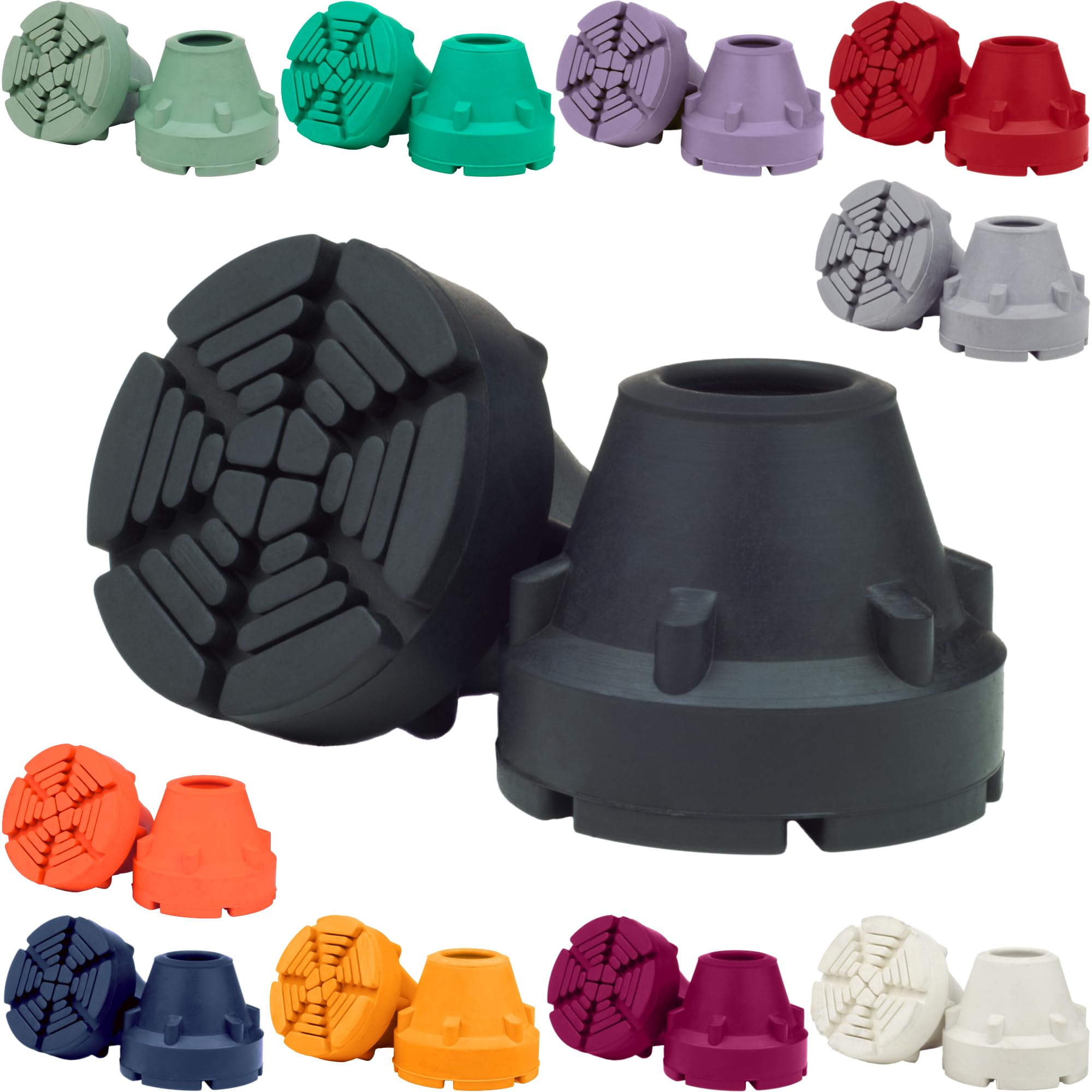 Click here for Suretip Black Crutch Tips & Cane Tip (Pair Of 2) -... prices