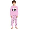Boys Outfits Six Seven Print Sweatshirt Pant Loungewear Comfortable Hip ...