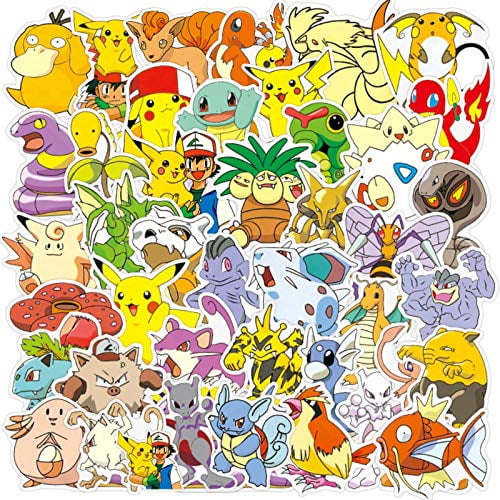 Stickers Waterproof Vinyl Decal Pokemon Cute Pikachu Sticker Paper etna ...