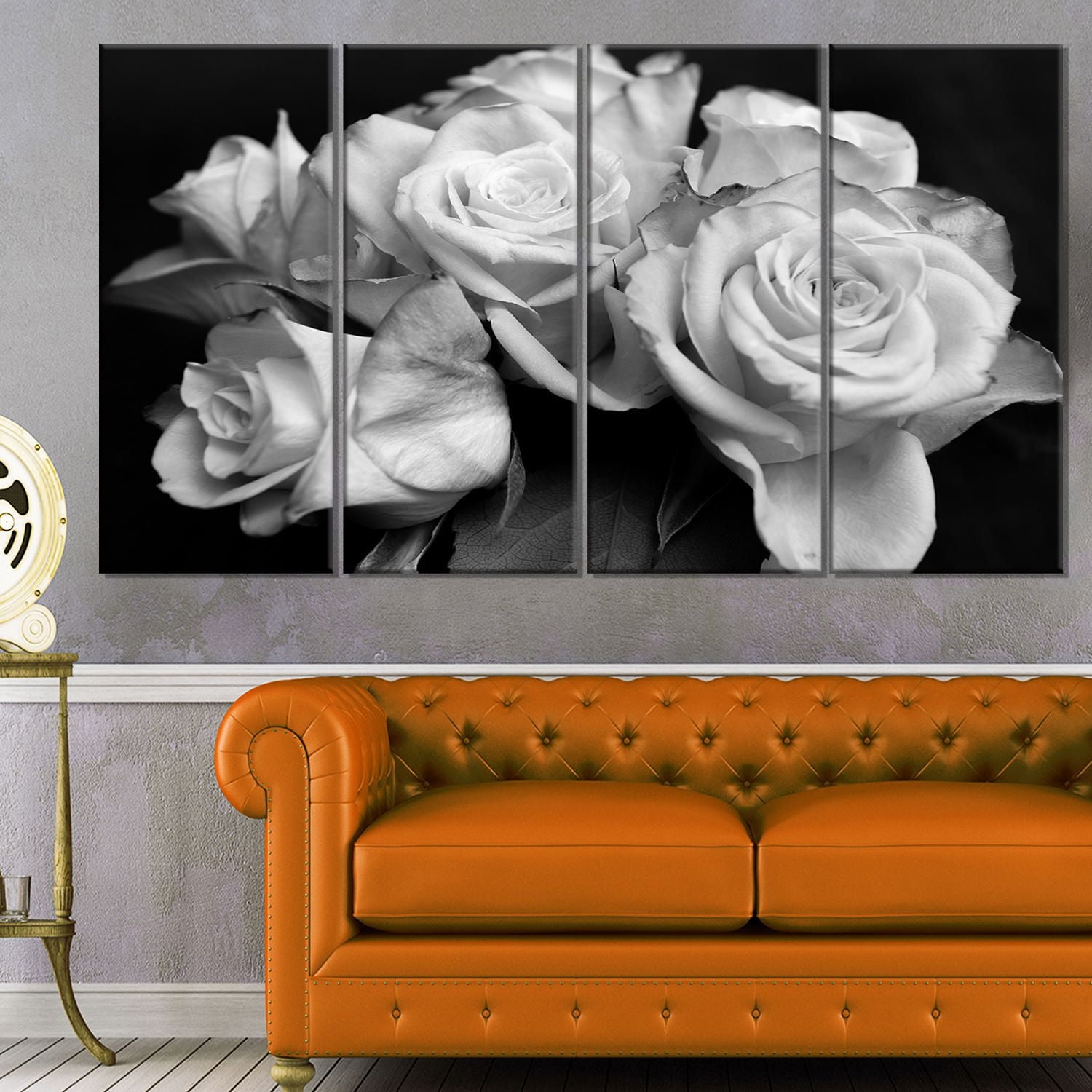 Click here for Designart Design Art Bunch Of Roses Black And Whit... prices