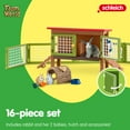 Schleich Farm World 8 PC Rabbit Hutch Playset with Bunny Figurines ...