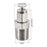 Uxcell Stainless Steel 1/4PT Male Thread x 4mm OD Tube Compression Tube ...