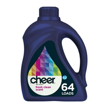 Cheer Powder Laundry Detergent, Fresh Clean, 80 Loads 112 oz - Walmart.com