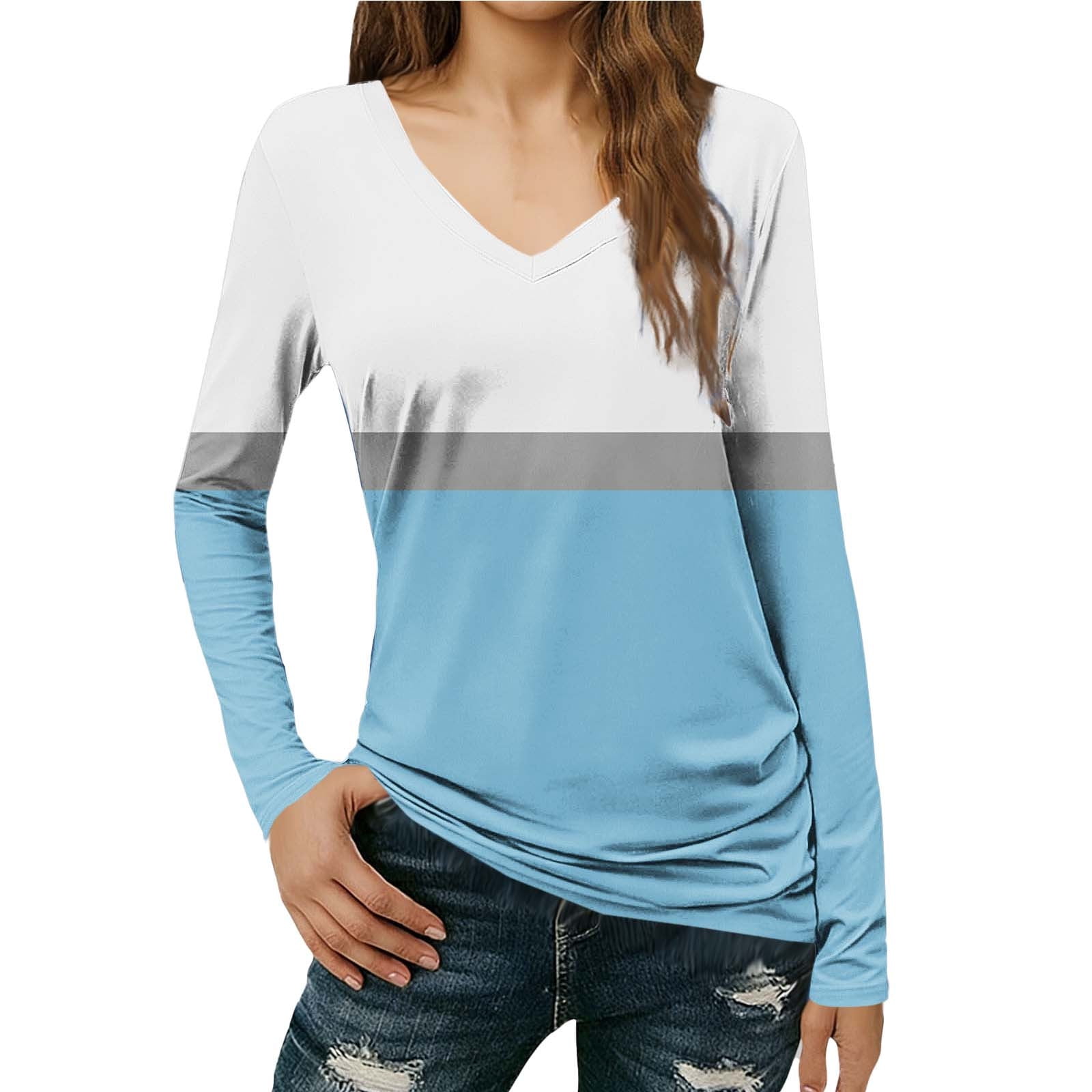 Click here for Frsasu Womens Long Sleeve Shirts V Neck Tunic Tops... prices