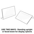 Azar 112740 3.5" W x 2.5" H L-Shaped Acrylic Sign Holder, 10Pack ...