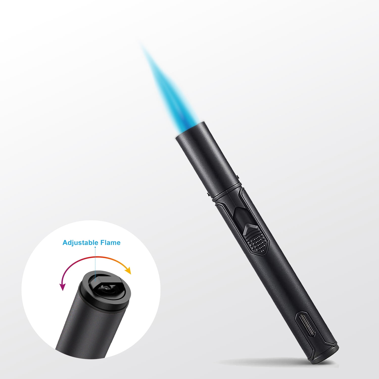 AIDUCHO Butane Torch Lighter, 6-inch Refillable Pen Lighter Adjustable ...