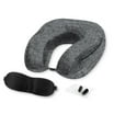 "Brookstone Adjustable Memory Foam Travel Pillow, Neck and Lumbar ...