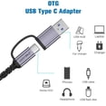 2 in 1 USB3.0 10Gbps USB C/A to Type-C ThunderBolt 3 Data Cable 4K@60Hz ...