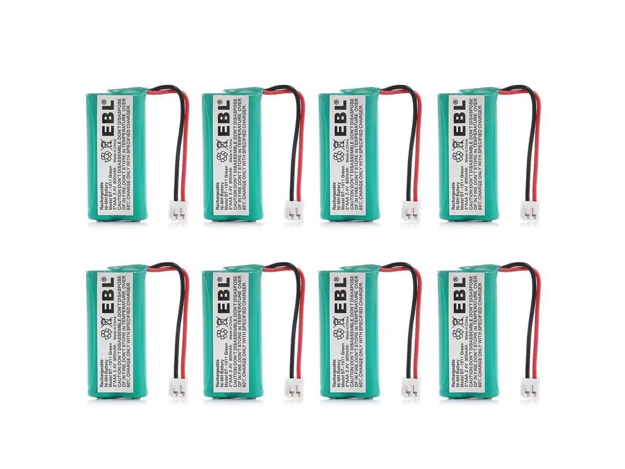 EBL 8-Pack 900mAh 2.4V Replacement Batery for Uniden DECT 6.0 BT101 ...