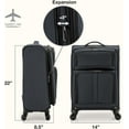 Anzio Softside Sturdy Ballistic Nylon Expandable Travel Suitcase ...