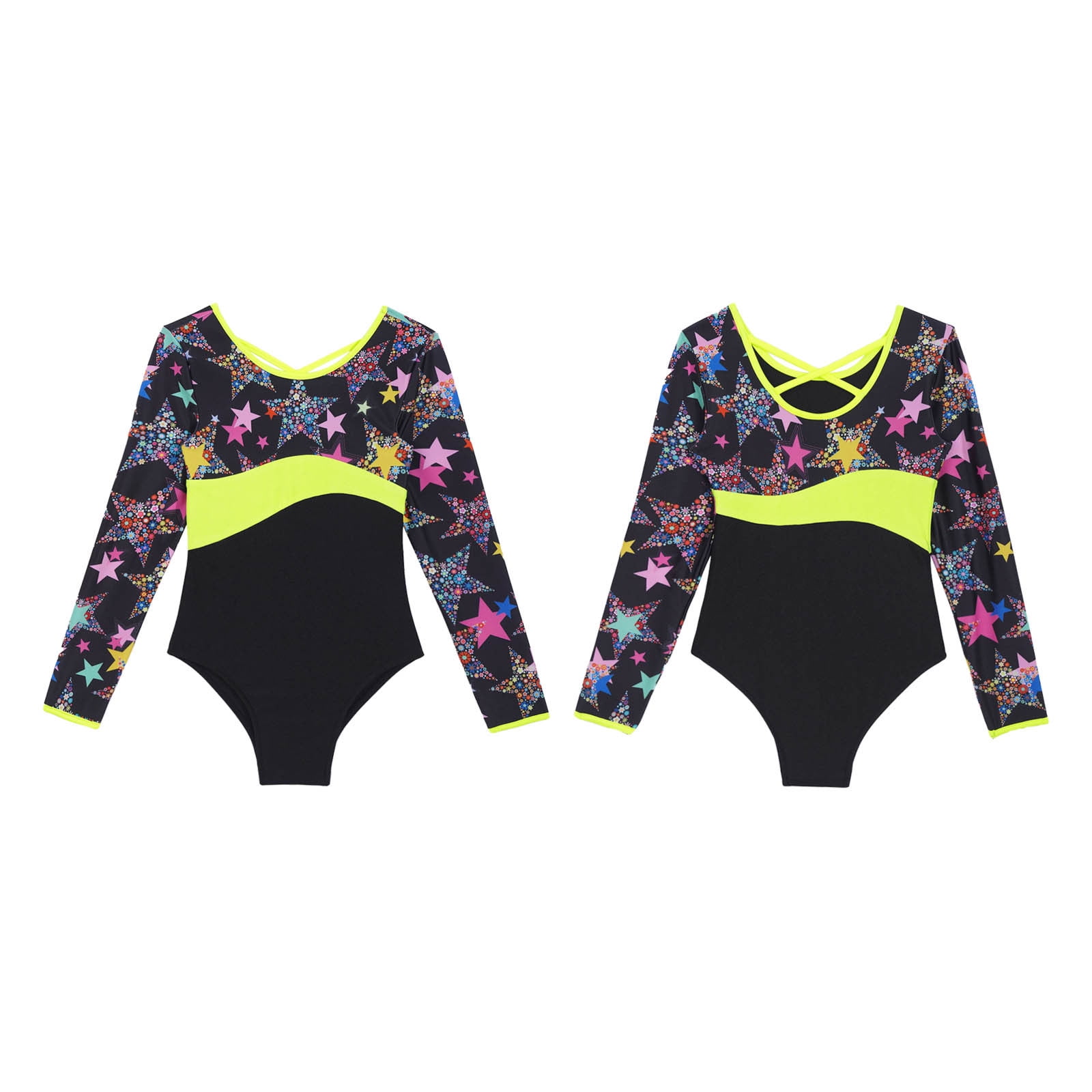 MSemis Kid Girls Gymnastic Bodysuit Ballet Dance Leotard Athletic ...