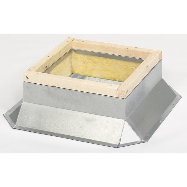 Soler And Palau 611222 22-1/4" X 12" Canted Roof Curb - Silver ...