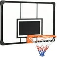 Soozier Adjustable Rim Wall Mounted Basketball Hoop with Shatterproof ...