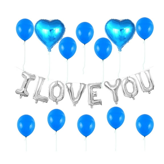 16 Inch I LOVE YOU Letters Foil Balloons Set Valentine's Day Decoration ...