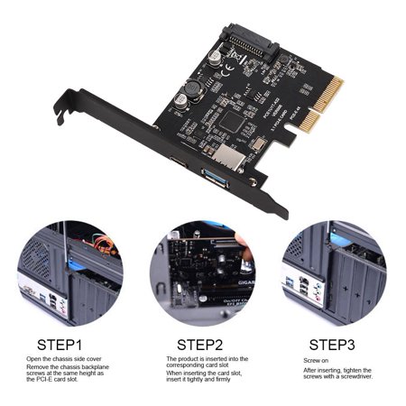 Ccdes Computer Expansion Card,USB3.1 Expansion Card TYPE-C + TYPE-A ...