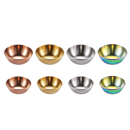 8 Pieces Small Serving Bowl, Dip Bowl, Small Sauce Bowls, Small Metal ...