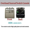 Car Overhead Console Lamp, Interior Overhead Sunroof Switch Console ...