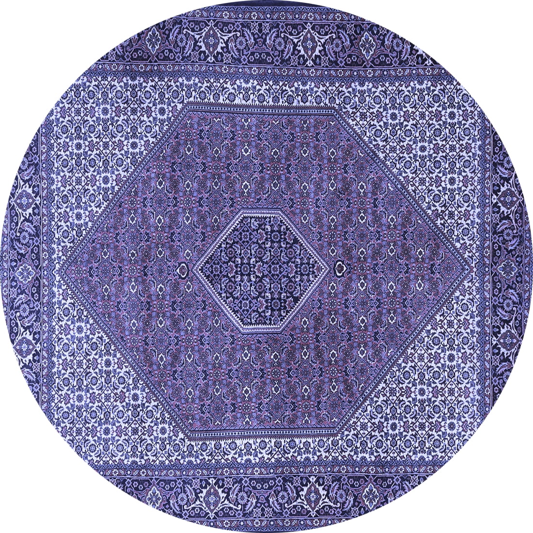 Ahgly Company Indoor Round Persian Blue Traditional Area Rugs, 8' Round ...