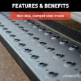 RidgeStep 6-1/2" x 96", 36" Black Steel Running Boards (No Brackets ...