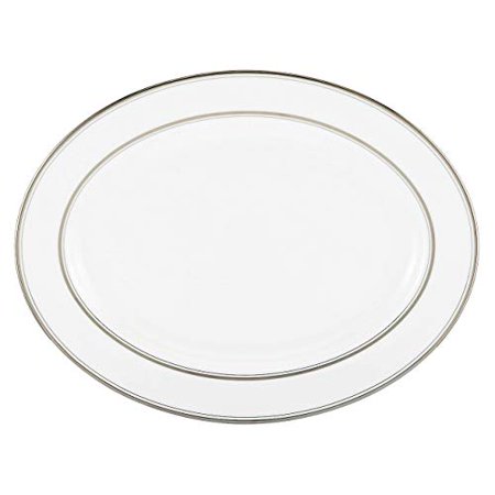 kate spade New York 815259 Library Lane Platinum 16" Oval Platter ...