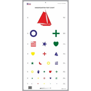 Snellen Letter Eye Chart with Red Green Blue Bar Visual Acuity Test 6m ...