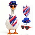 4th Patriotic Porch Statue Outfit Set Hat Sunglasses Bandana ...