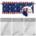 Independence Day Red Stripes Blue Stars Valances for Windows,Rod Pocket ...