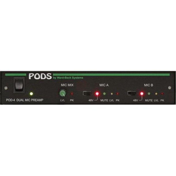 Ward-Beck Systems WARD-POD4 Dual Microphone Preamplifier - Walmart.com