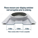 AdaptAIR™ • Roof Vent Adapter for Conex Shipping Containers - Walmart.com