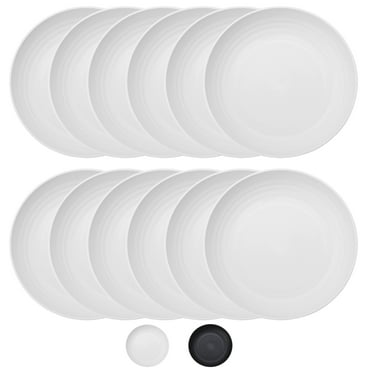 Set of 4 Wheat Straw Plates - Reusable Unbreakable Wheatstraw Plastic ...