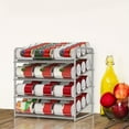4-Tier Metal Can Rack Organizer for Kitchen Pantry - Adjustable ...